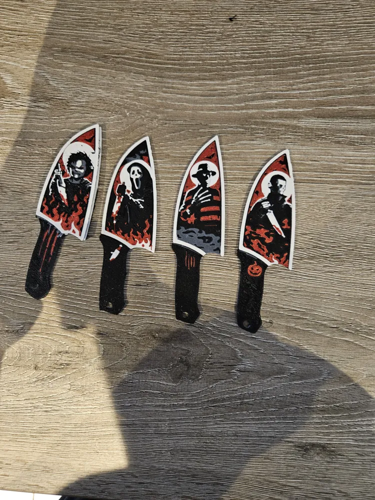 Horror Icons - Knife Set - Shadows - Free 3D Print Model - MakerWorld