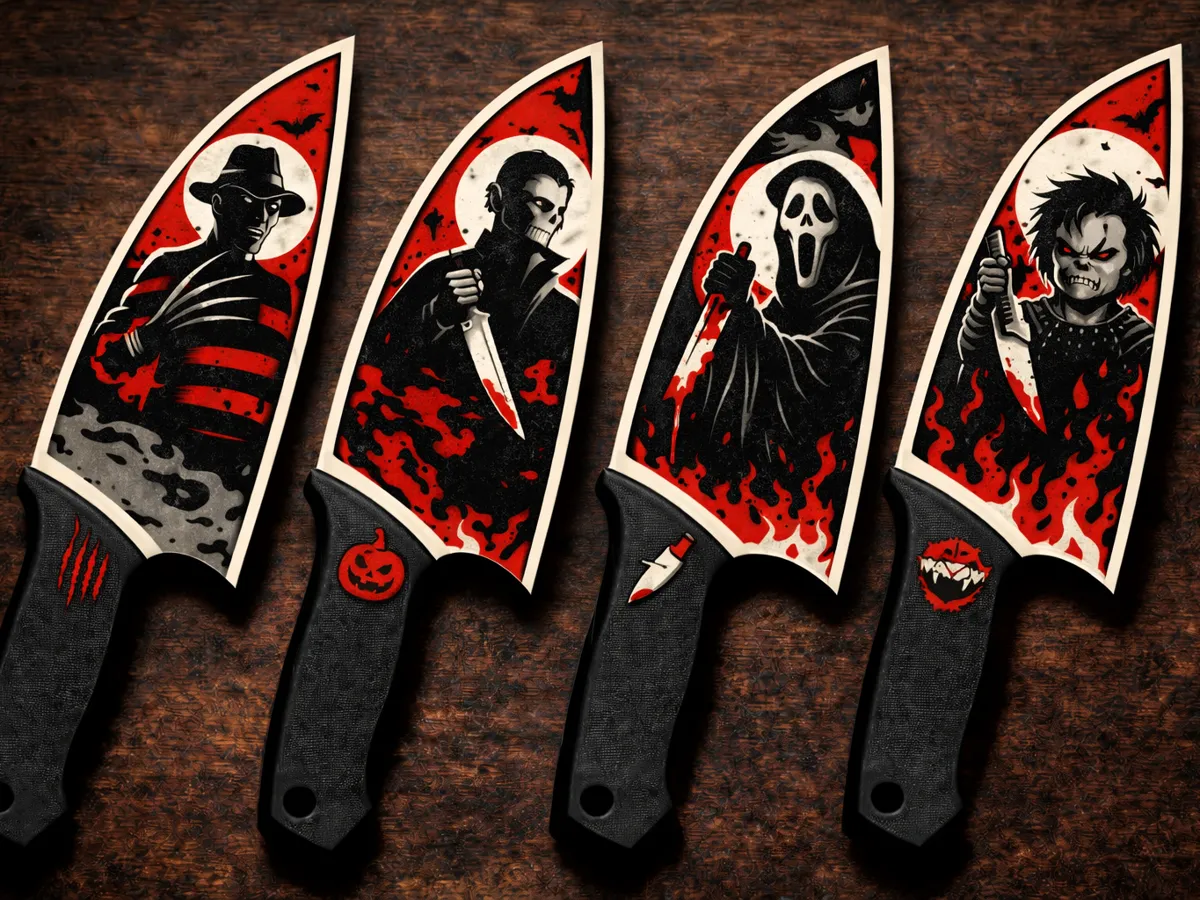 Horror Icons - Knife Set - Shadows - Free 3D Print Model - MakerWorld