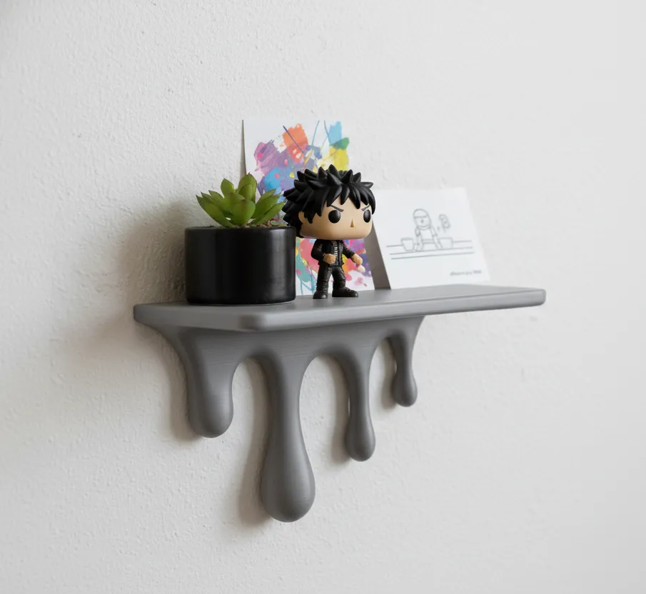 Dripping Wall Shelf – Bold Statement Piece - Free 3D Print Model ...