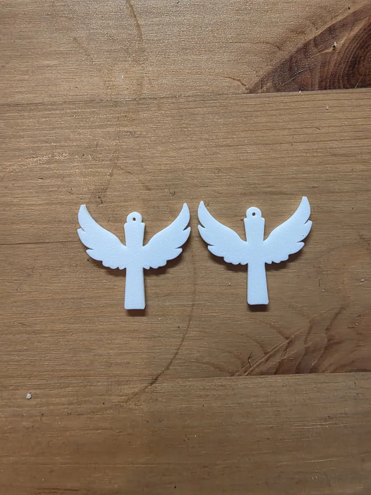 Cross Wing Earrings - Free 3D Print Model - MakerWorld