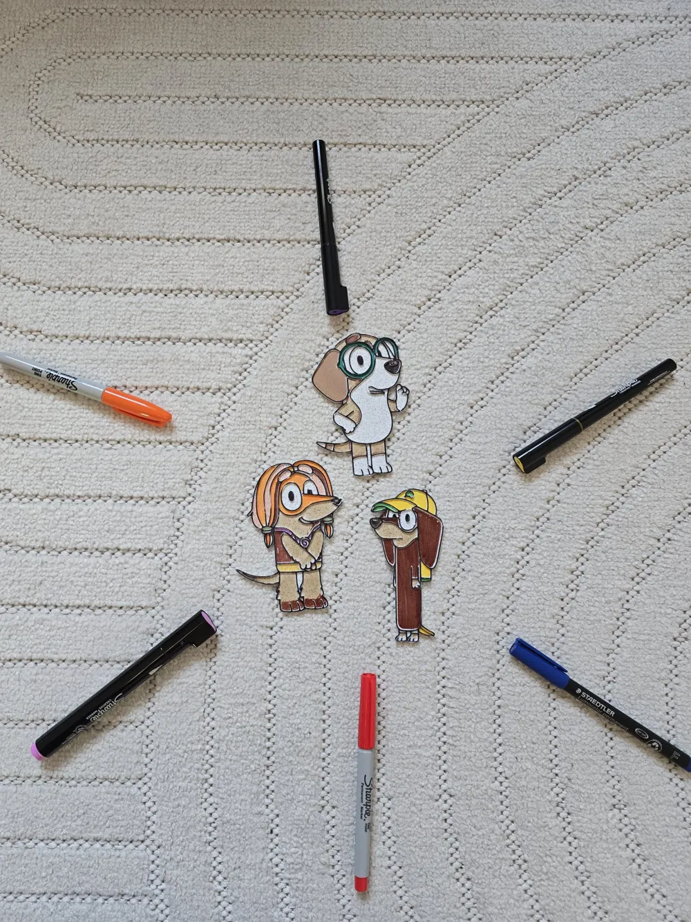 Bluey Honey Snickers Indy Coloring Set Cute by Merilno3D MakerWorld ...