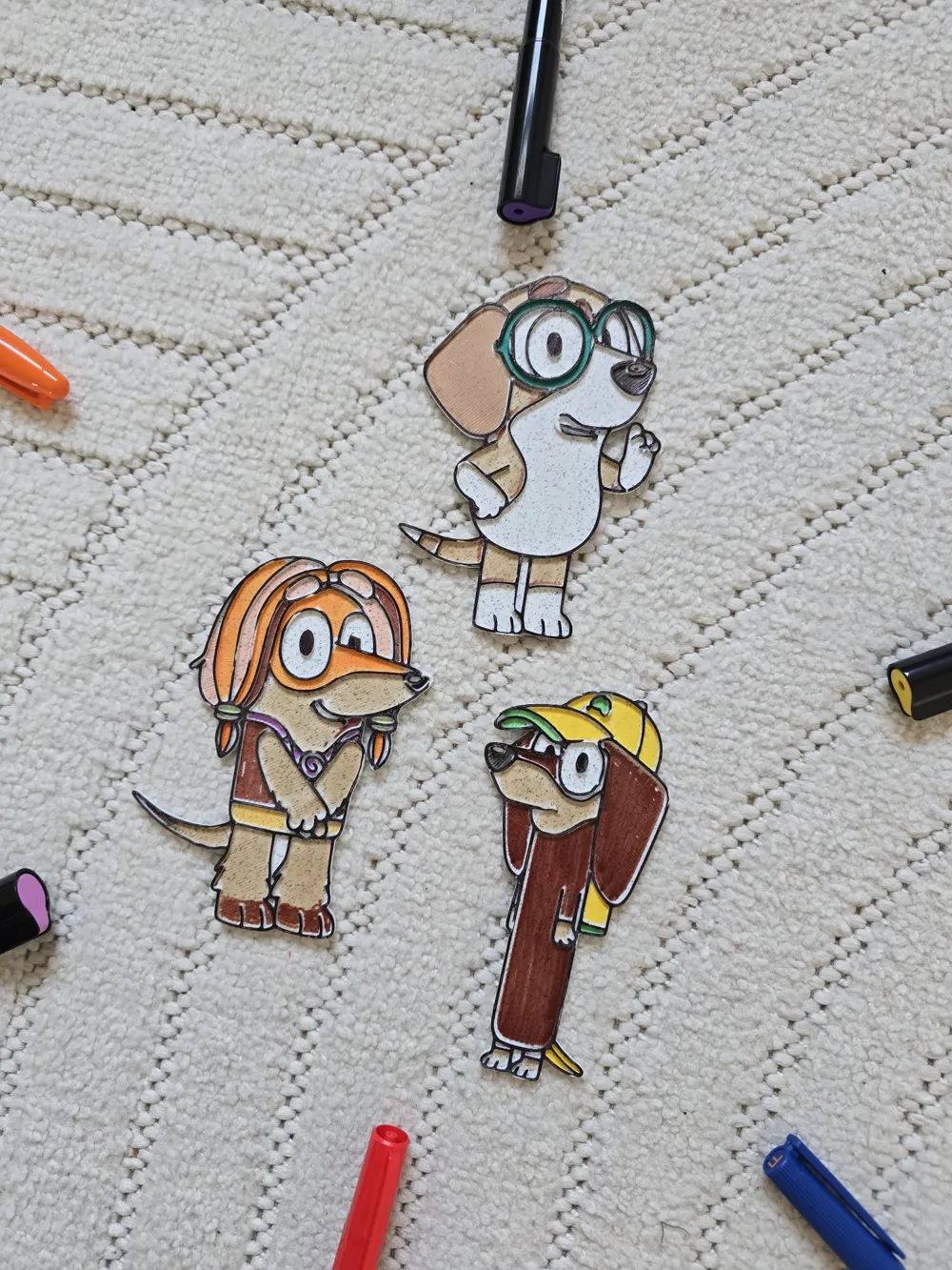 Bluey Honey Snickers Indy Coloring Set Cute by Merilno3D MakerWorld ...