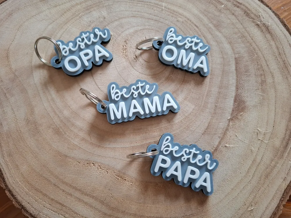 Keychain Best Grandma/Mom Best Grandpa/Dad by Samiluno MakerWorld: Download Free 3D Models