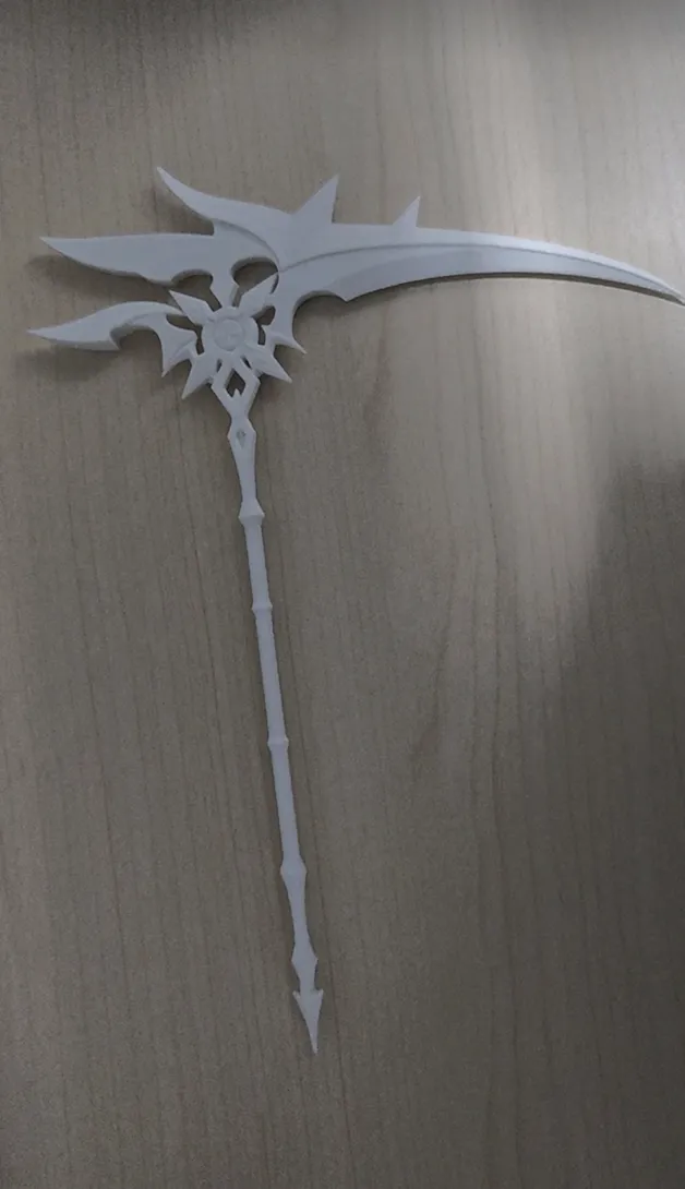 Genshin Impact servant Arlecchino model weapon prop scythe Crimson Moon ...