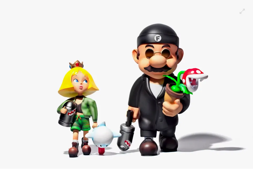 Mario and Peach - Leon The Professional Ver by SixgJack MakerWorld ...