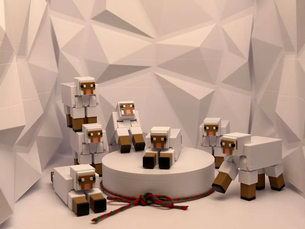 Minecraft Sheep Articulated - Free 3D Print Model - MakerWorld
