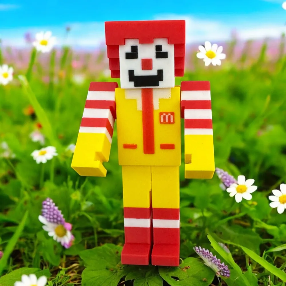 Ronald McDonald Minecraft Character - Free 3D Print Model - MakerWorld