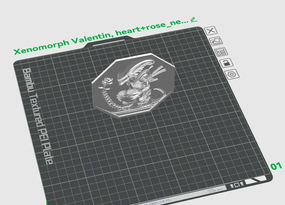 LITHOPHANE - Alien Xenomorph in love by Jendapce - MakerWorld