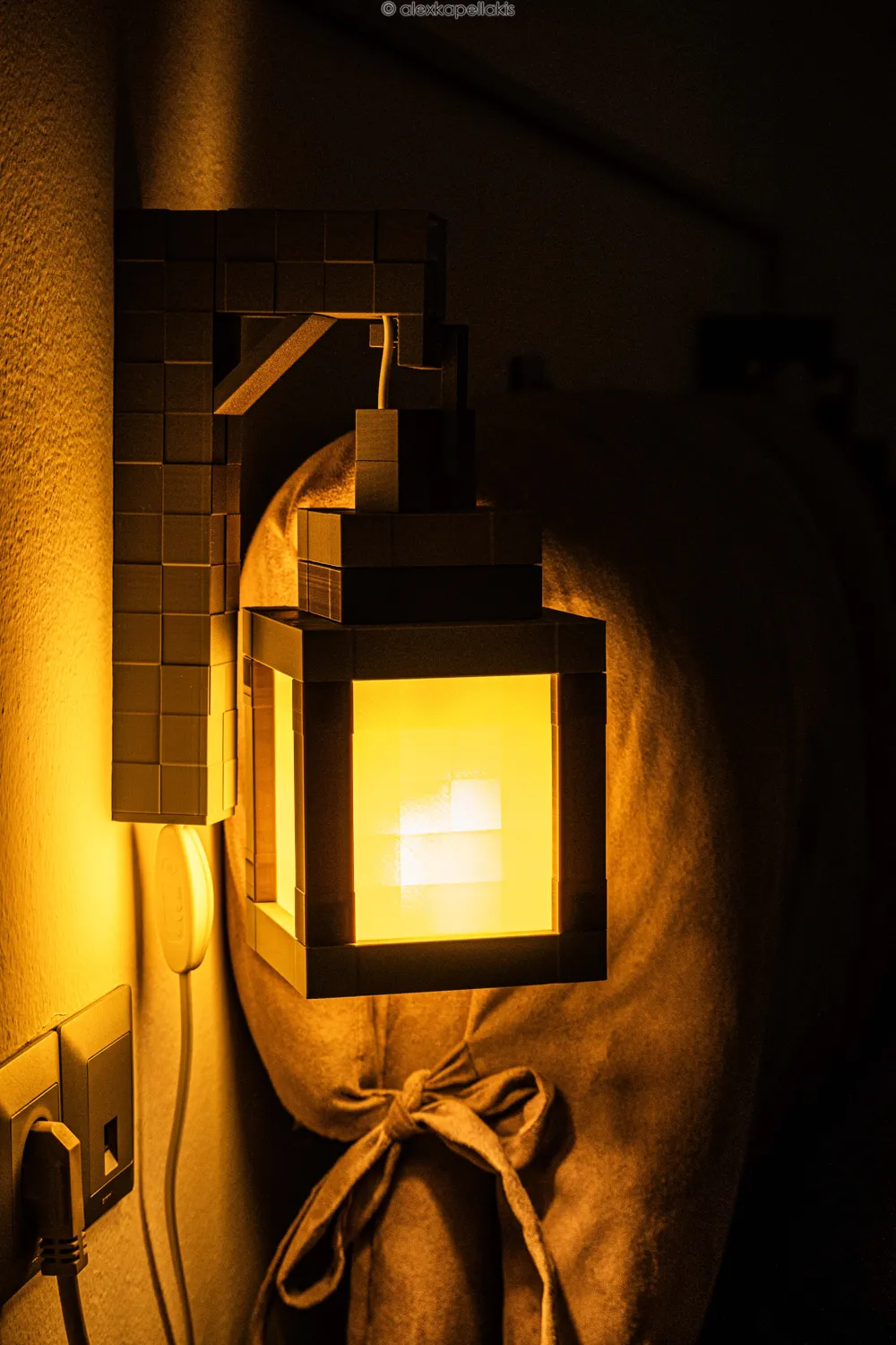 Wall Bracket & Hanger (For Minecraft Lantern) - Free 3D Print Model ...
