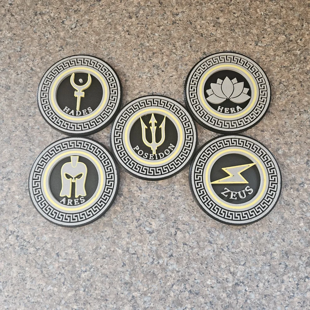 Greek Coasters by JG MakerWorld: Download Free 3D Models