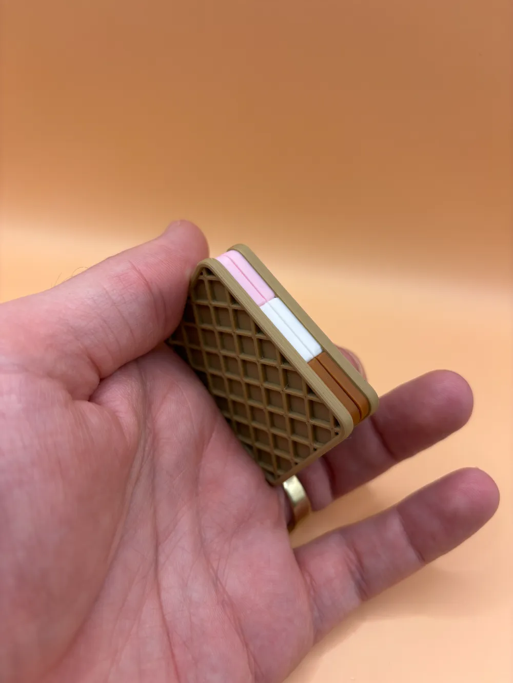 Neapolitan Ice Cream Sandwich Fidget Slider by 3deeznuts MakerWorld ...