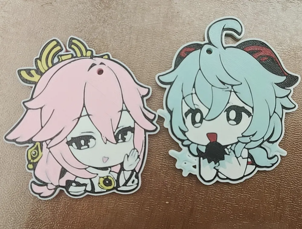 Genshin Impact Ganyu Keychain by user_4100714018 MakerWorld: Download ...