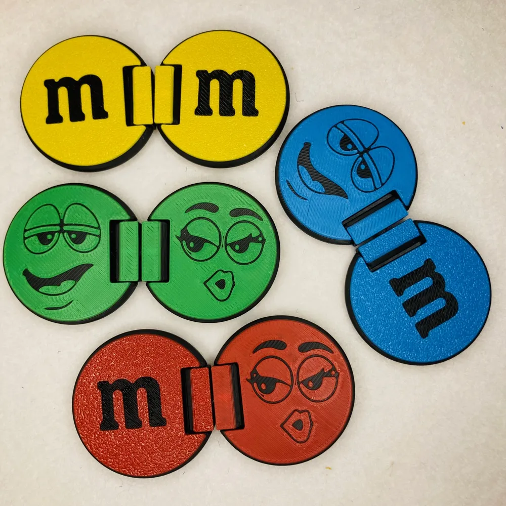 M&M Slider + Flip Fidget Toy (~31 mins) - Free 3D Print Model - MakerWorld