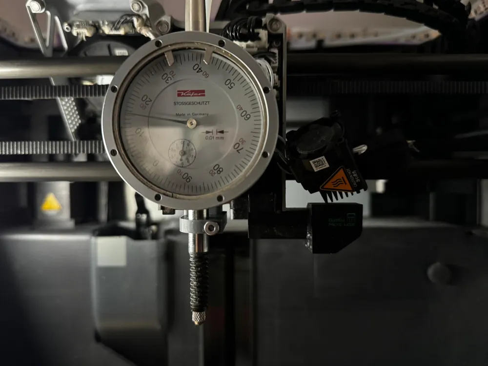 Dial gauge holder for Bambu Lab X1/P1 - Free 3D Print Model - MakerWorld