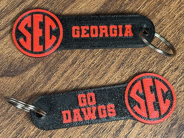 Georgia Bulldogs SEC Football Keychain by dcv designs MakerWorld ...