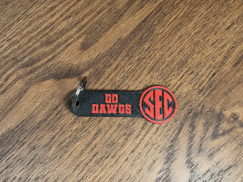 Georgia Bulldogs SEC Football Keychain by dcv designs - MakerWorld