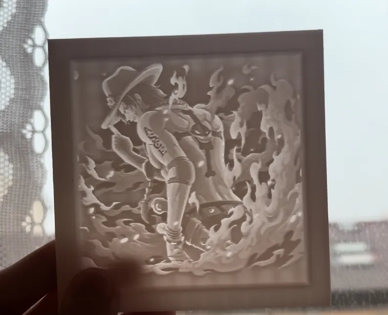 Portgas D. Ace Lithophane by oscarysm - MakerWorld