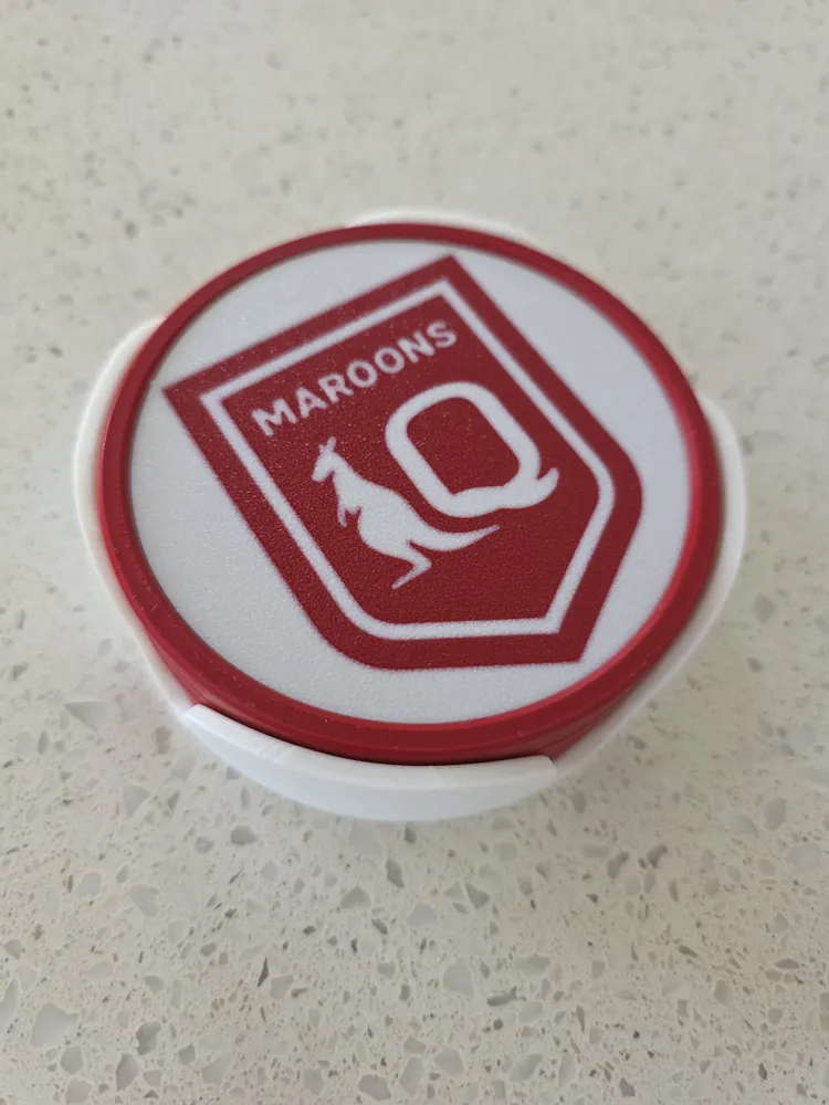 NRL Queensland Origin Coasters - Free 3D Print Model - MakerWorld