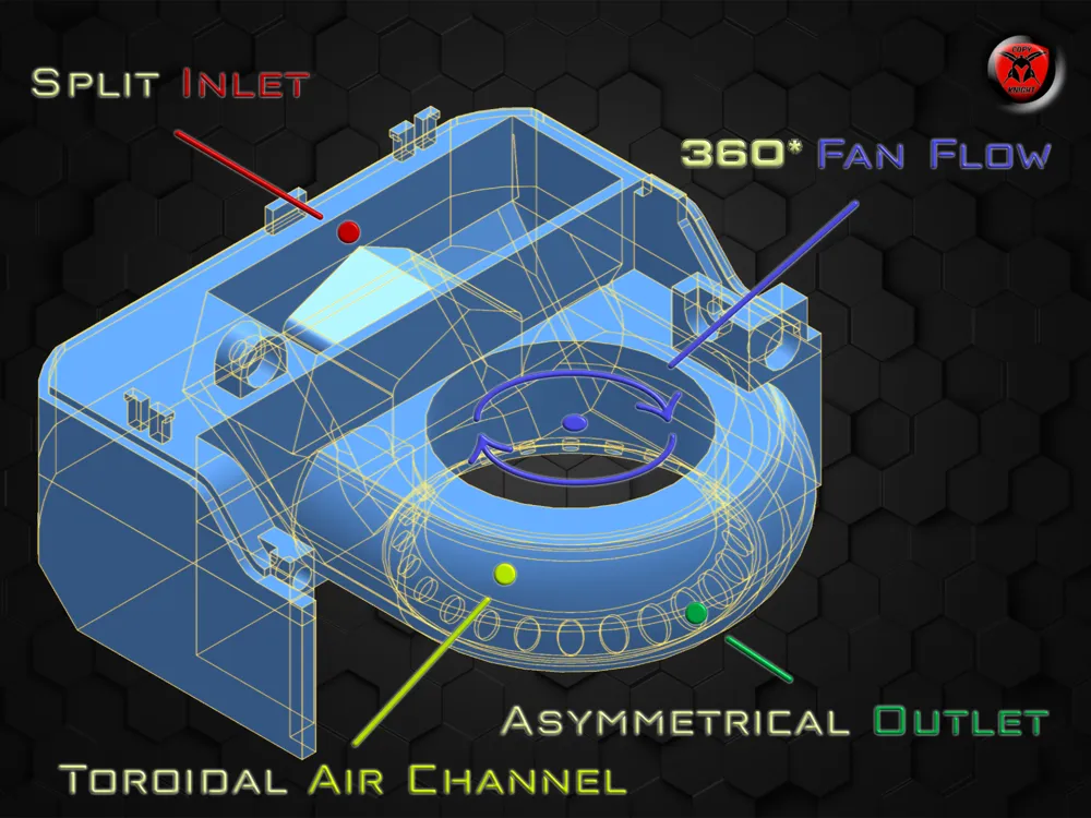 Fan Flow 360 Toroidal Air Duct X1E by CopyKnight - MakerWorld
