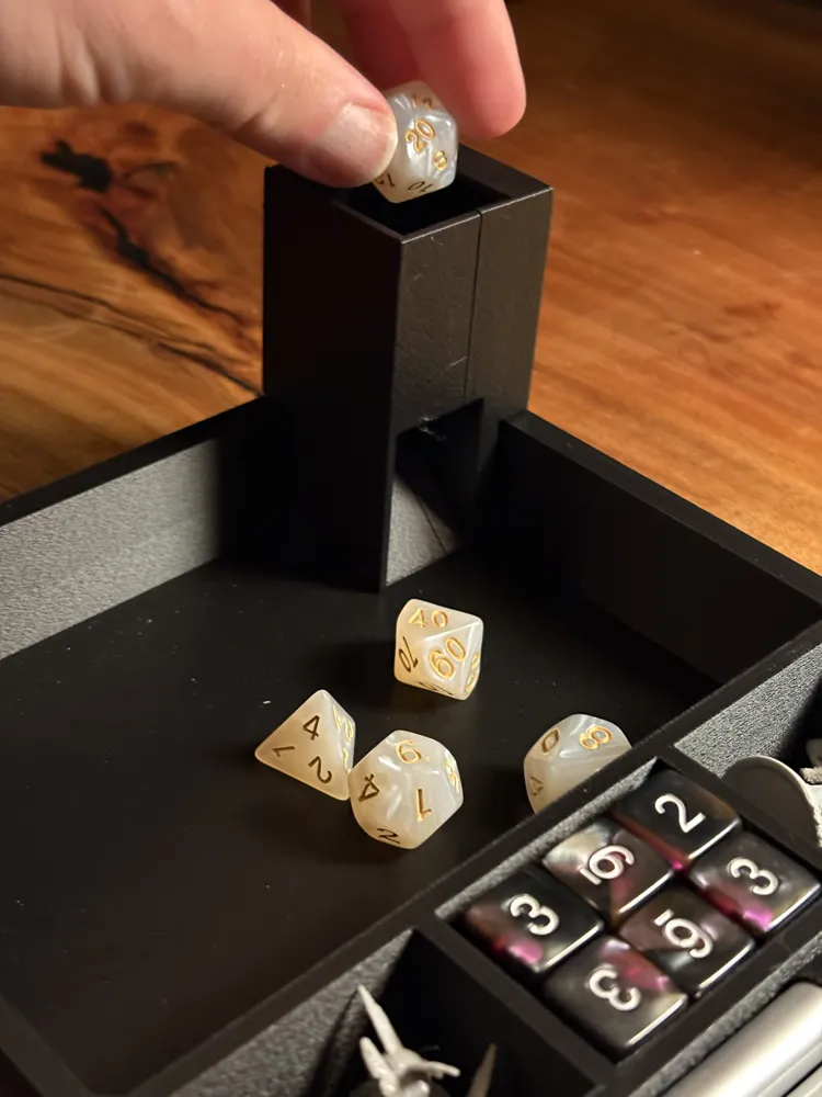 DND Ultimate Player Kit Tray - Fold Up Dice Tower - Free 3D Print Model ...