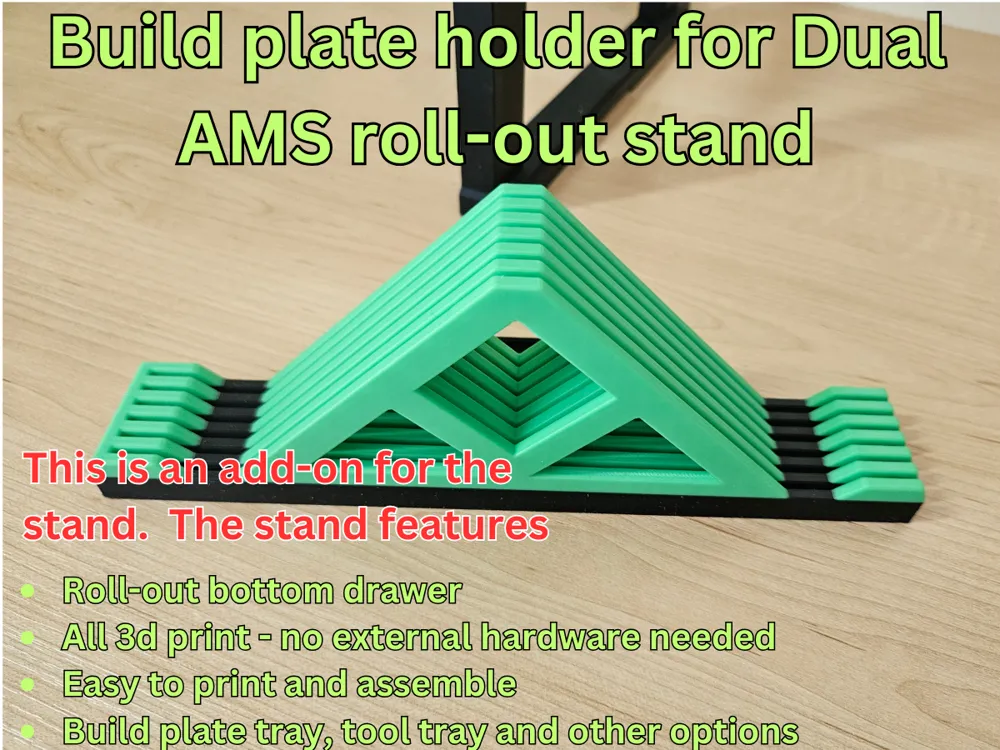 BUILD PLATE HOLDER FOR DUAL AMS STAND by Darren - MakerWorld