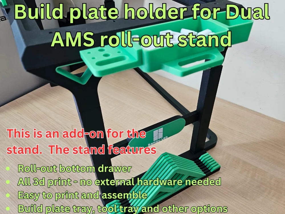 BUILD PLATE HOLDER FOR DUAL AMS STAND by Darren - MakerWorld