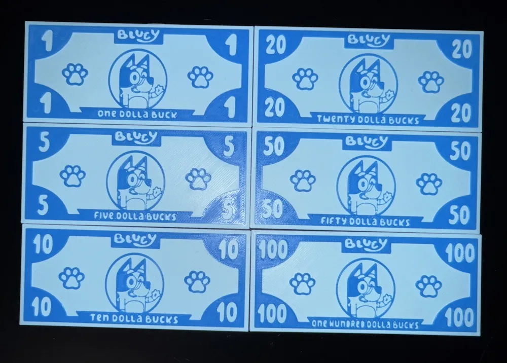 Bluey Dolla Bucks by JDESIGNZ MakerWorld: Download Free 3D Models