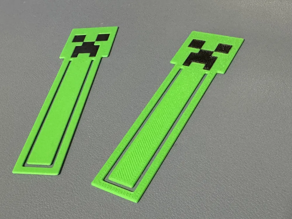 Minecraft Creeper face bookmark - Free 3D Print Model - MakerWorld