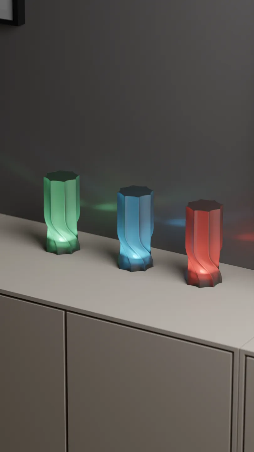 Lampshade. Easy to print quick Wireless RGB Lamp by Abstractia Design ...