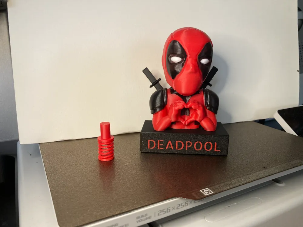 Deadpool bobblehead (with printable spring!) by knutsel_corner - MakerWorld