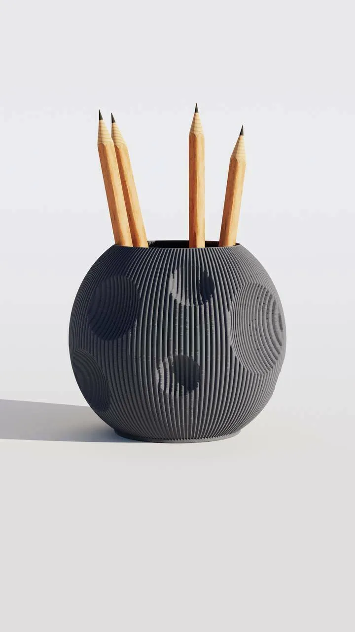 Moon Desktop Organizer -Pencil holder - Free 3D Print Model - MakerWorld