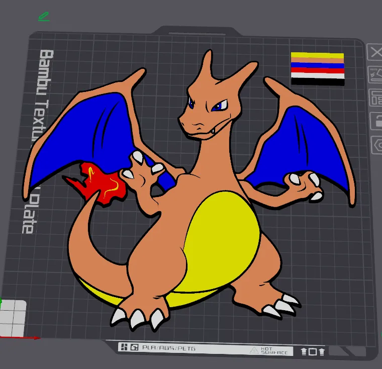 2D Charizard by MintPrintz - MakerWorld