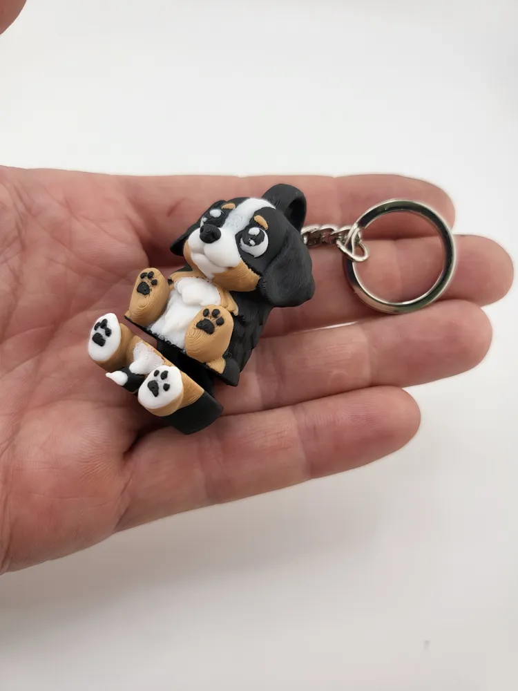 Dog Keychain flexi toy Bernese bovaro dog - Free 3D Print Model ...