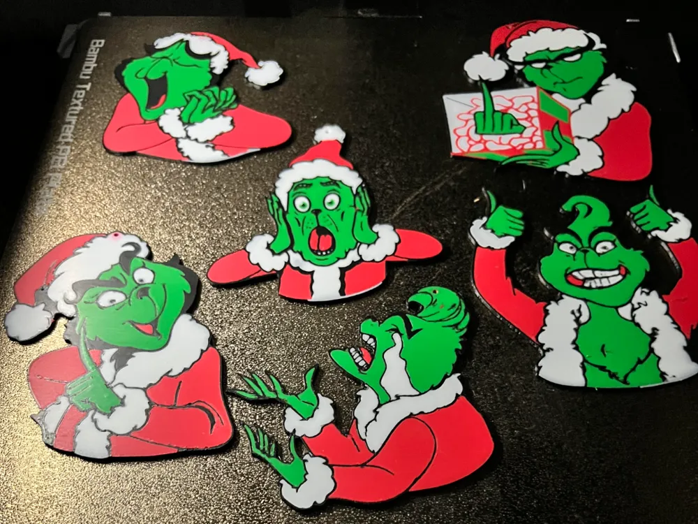 Collection - Grinch Christmas tree ornament by Kdemamkuponky - MakerWorld