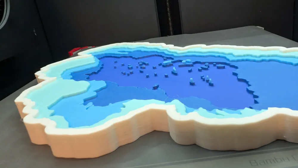 Lake Tahoe Depth Map - Free 3D Print Model - MakerWorld