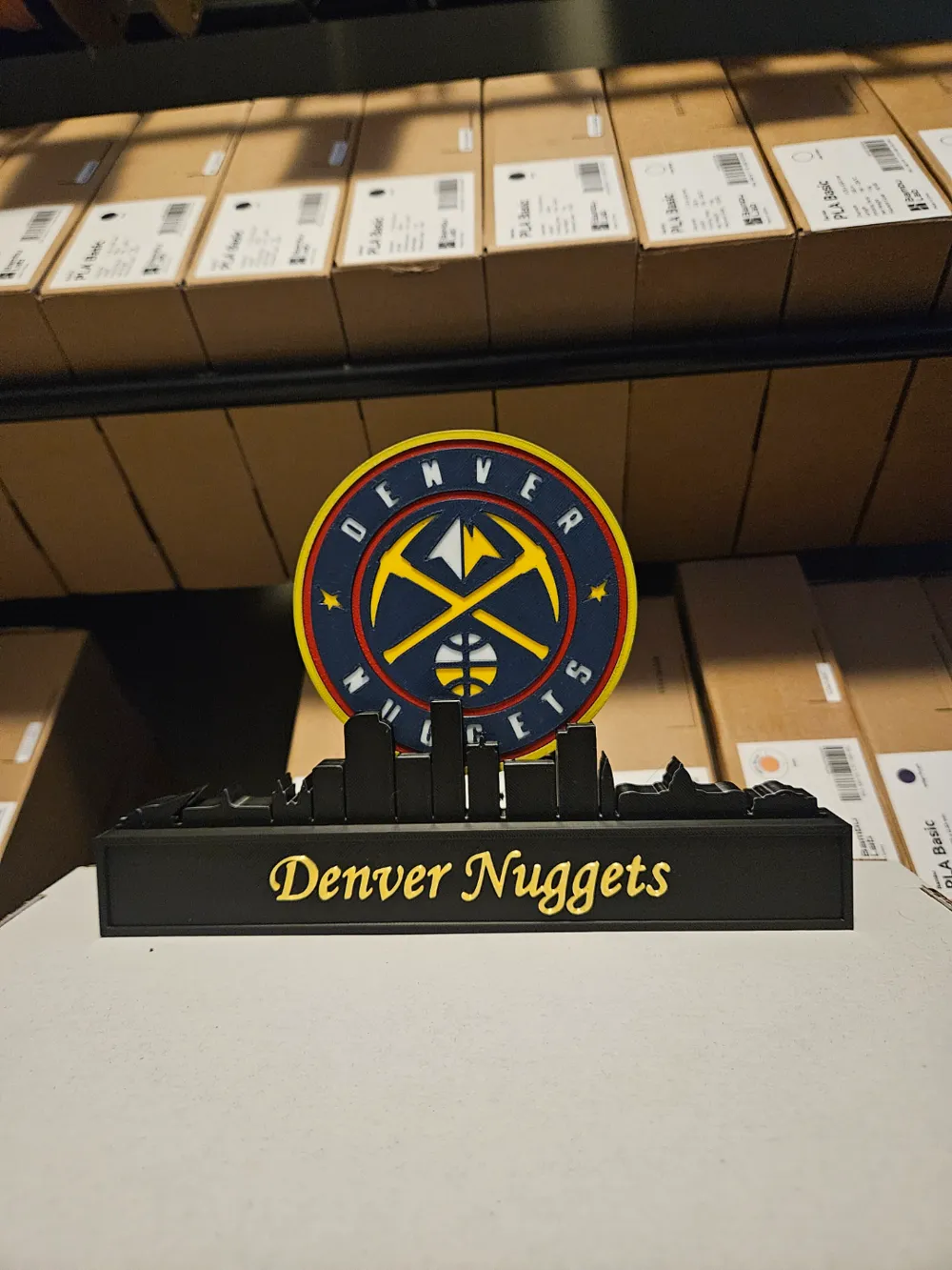 Denver nuggets with the skyline of Denver by J.s_1908 - MakerWorld