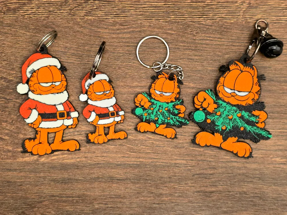 Christmas Garfield set - keychains and ornaments by Goomol DIY ...