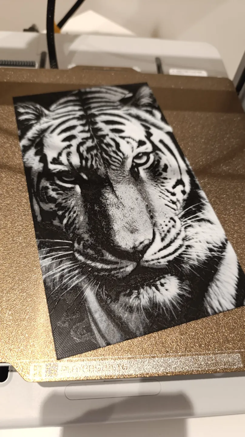 Tiger portrait hueforge by Daxjim MakerWorld: Download Free 3D Models