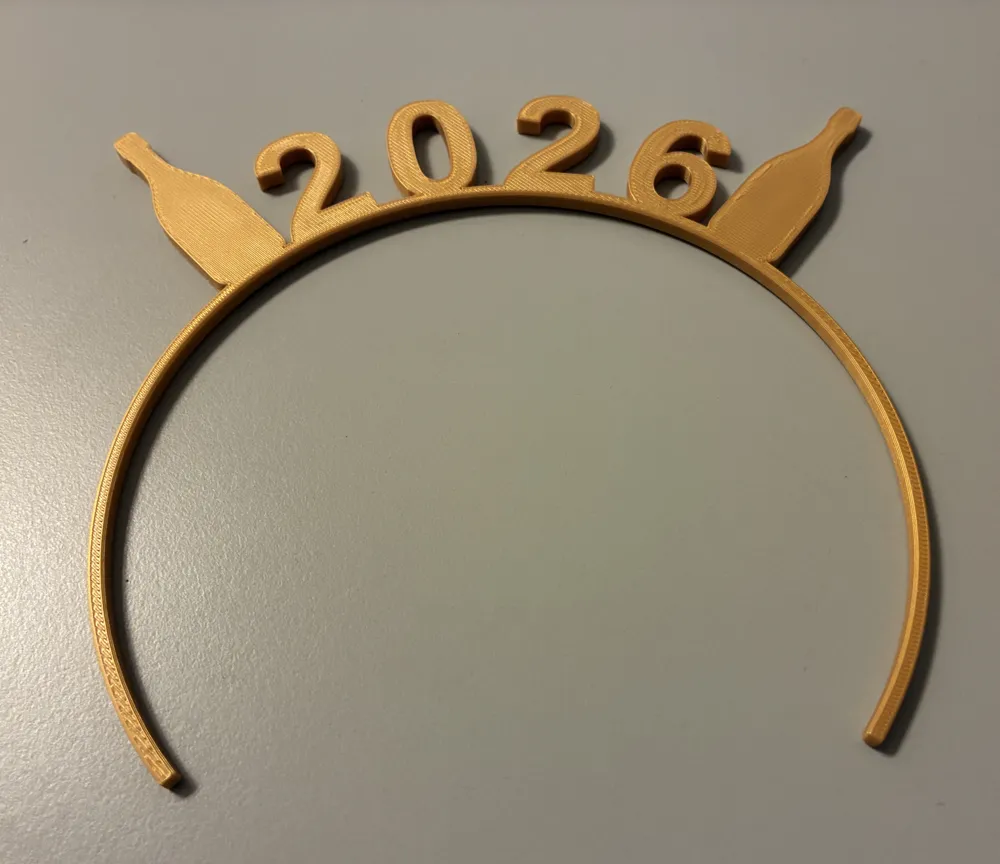 New Year's Eve Party Headband 2025 / 2026 - Free 3D Print Model ...