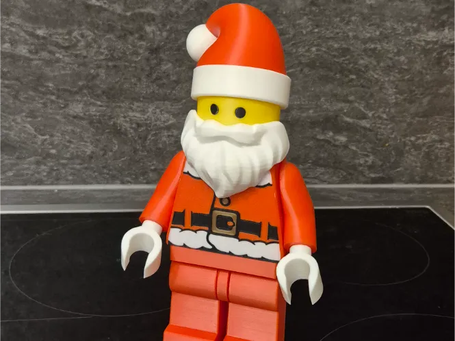Brick Man Santa Claus 20cm - Free 3D Print Model - MakerWorld