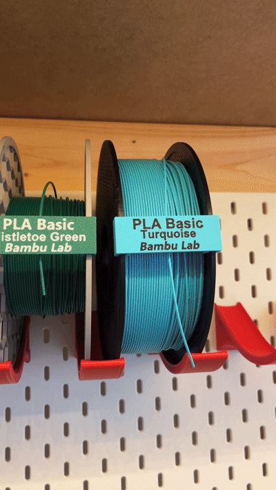 Filament sign/label for spools incl. filament clip - Free 3D Print ...
