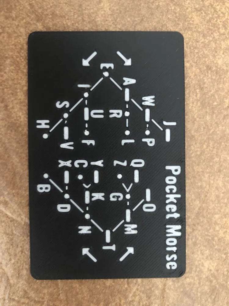 Morse Code Wallet Card - Double Sided Remix - Free 3D Print Model - MakerWorld