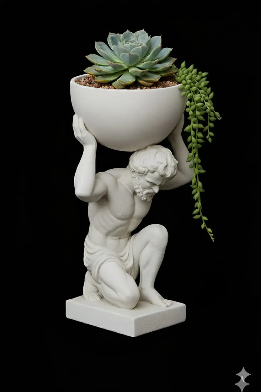 Statue Vase (Atlas) - Free 3D Print Model - MakerWorld