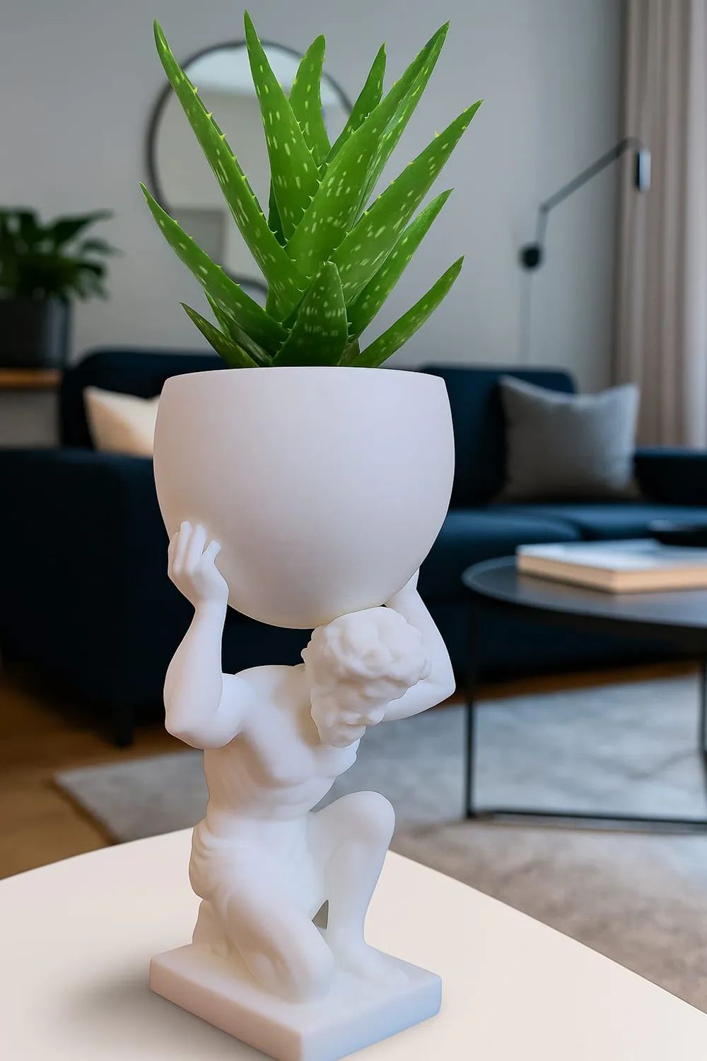 Statue Vase (Atlas) - Free 3D Print Model - MakerWorld