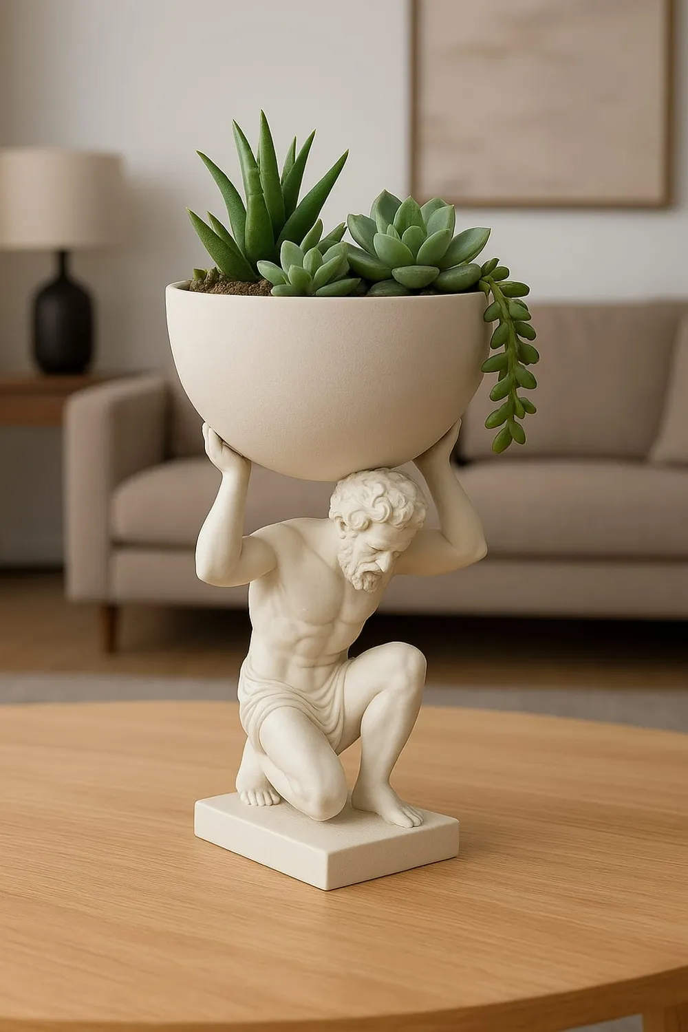 Statue Vase (Atlas) - Free 3D Print Model - MakerWorld