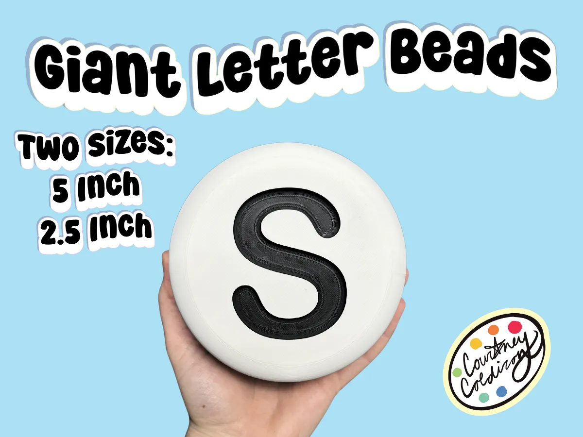 Big Letter Beads 5 inches - Free 3D Print Model - MakerWorld
