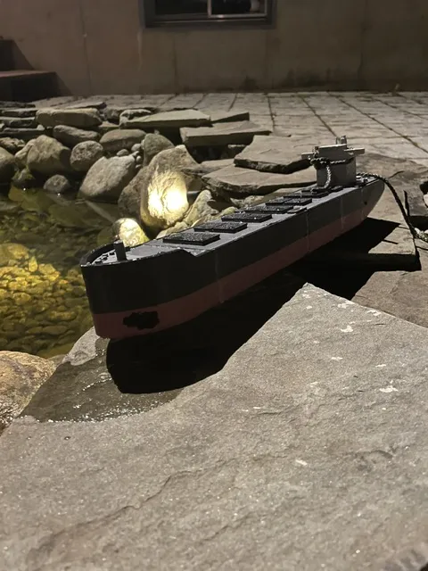 Sinking Cargo Ship - Free 3D Print Model - MakerWorld