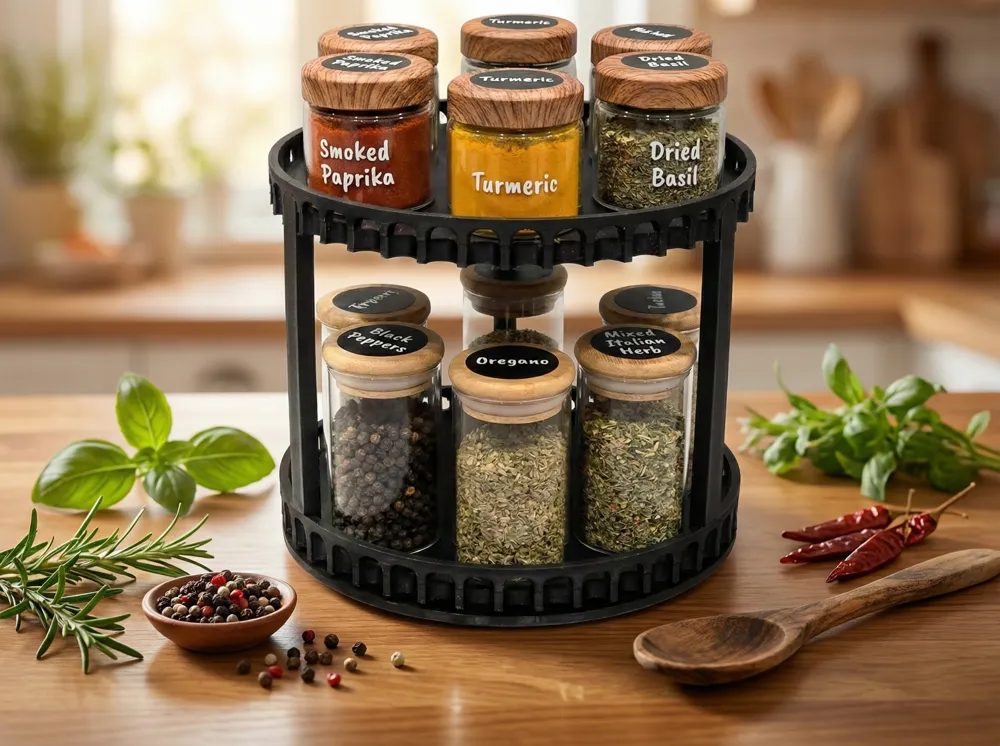 Smart Modular Rotating Spice Rack (20 cm) - Free 3D Print Model ...