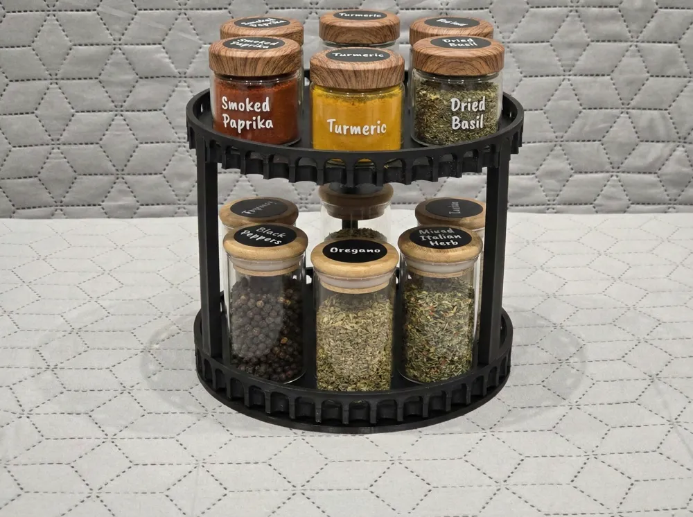 Smart Modular Rotating Spice Rack (20 cm) - Free 3D Print Model ...