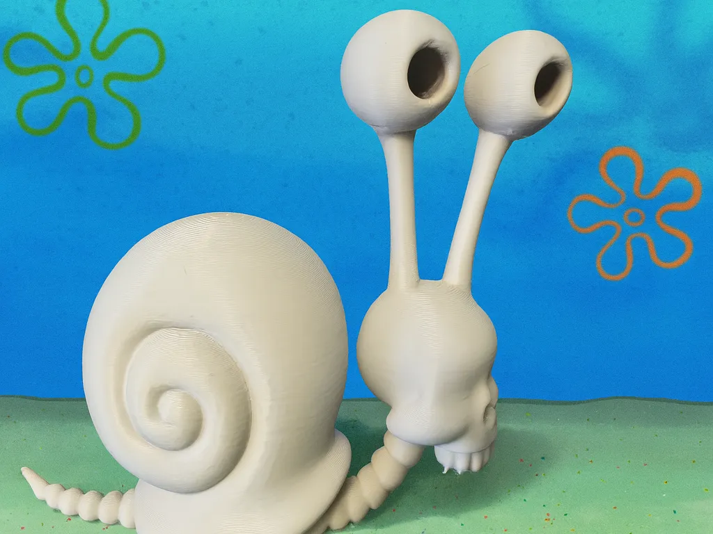 Dead Gary Skeleton * Spongebob ~11 cm * No AMS by HeiHei MakerWorld ...
